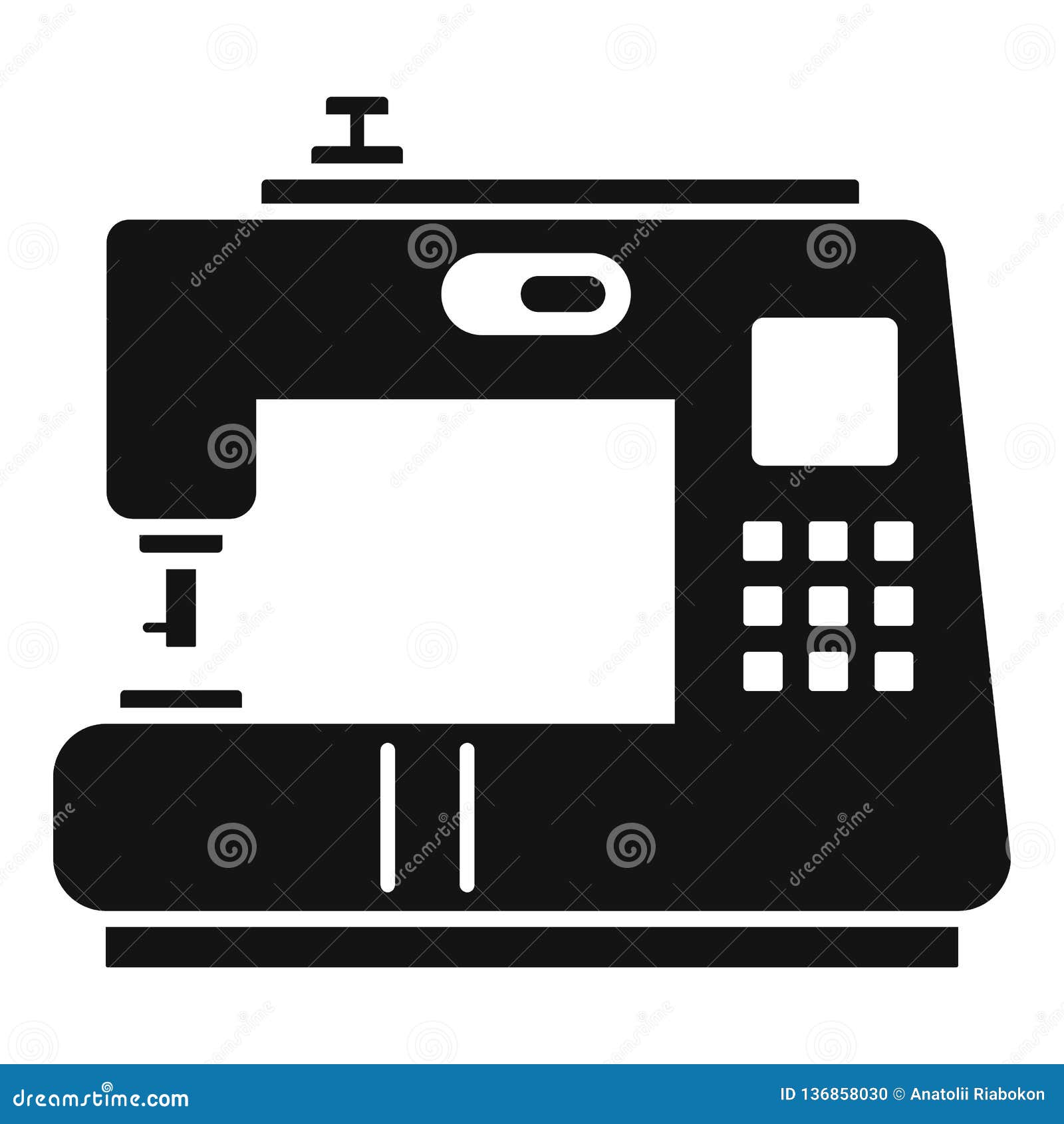 Modern Sew Machine Icon, Simple Style Stock Vector - Illustration of ...
