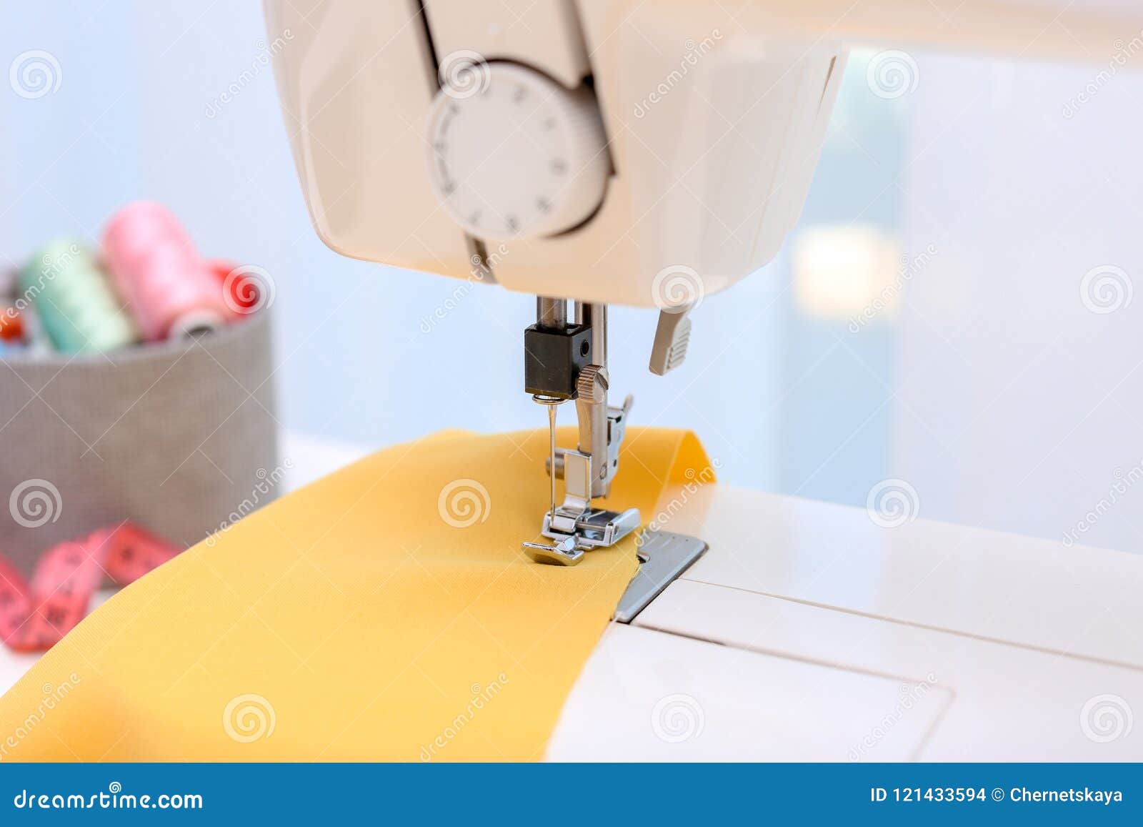 Modern sewing machine stock photo. Image of fashion - 121433594