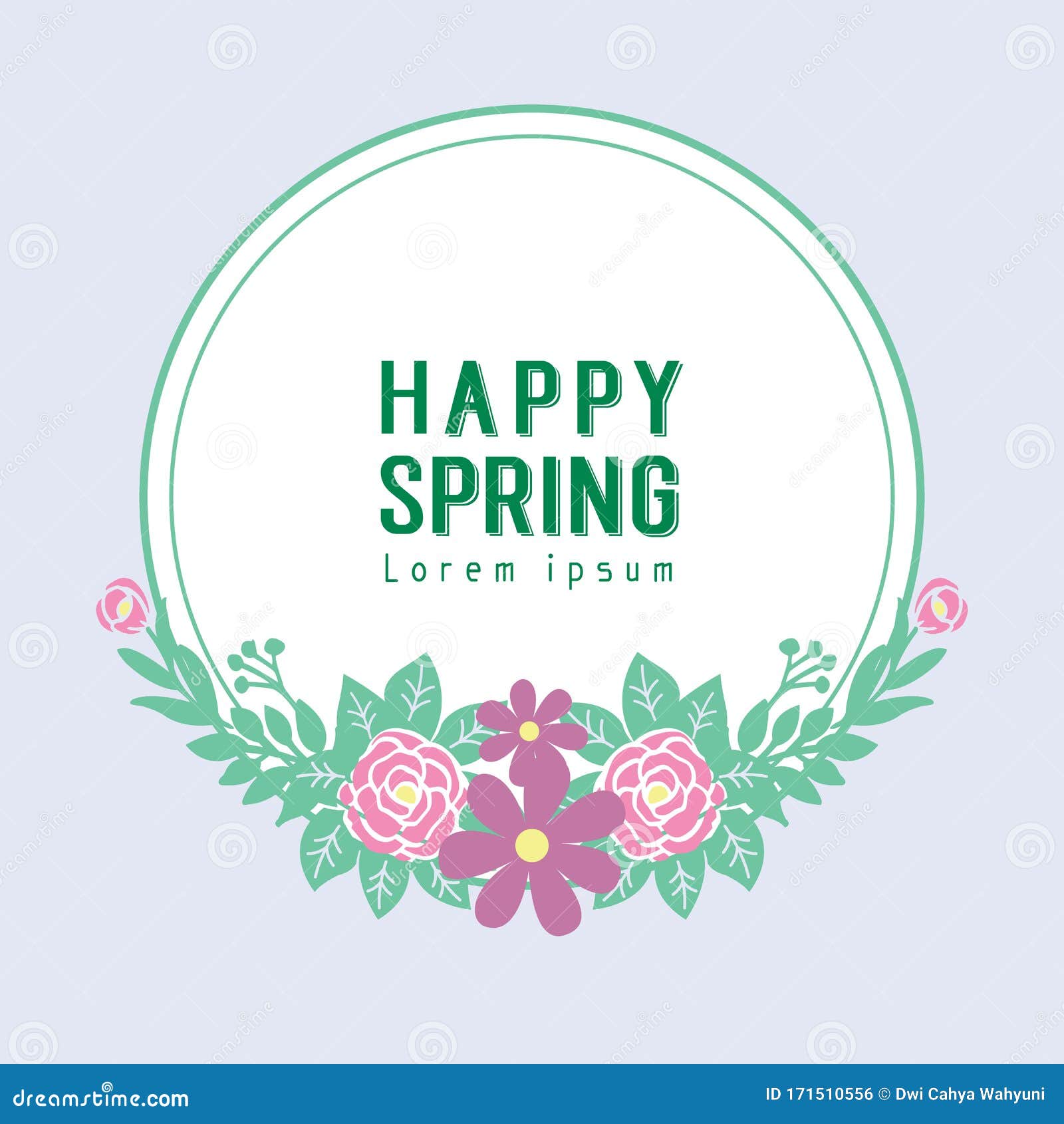 Modern Shape of Leaf and Flower Frame, for Happy Spring Wallpaper ...
