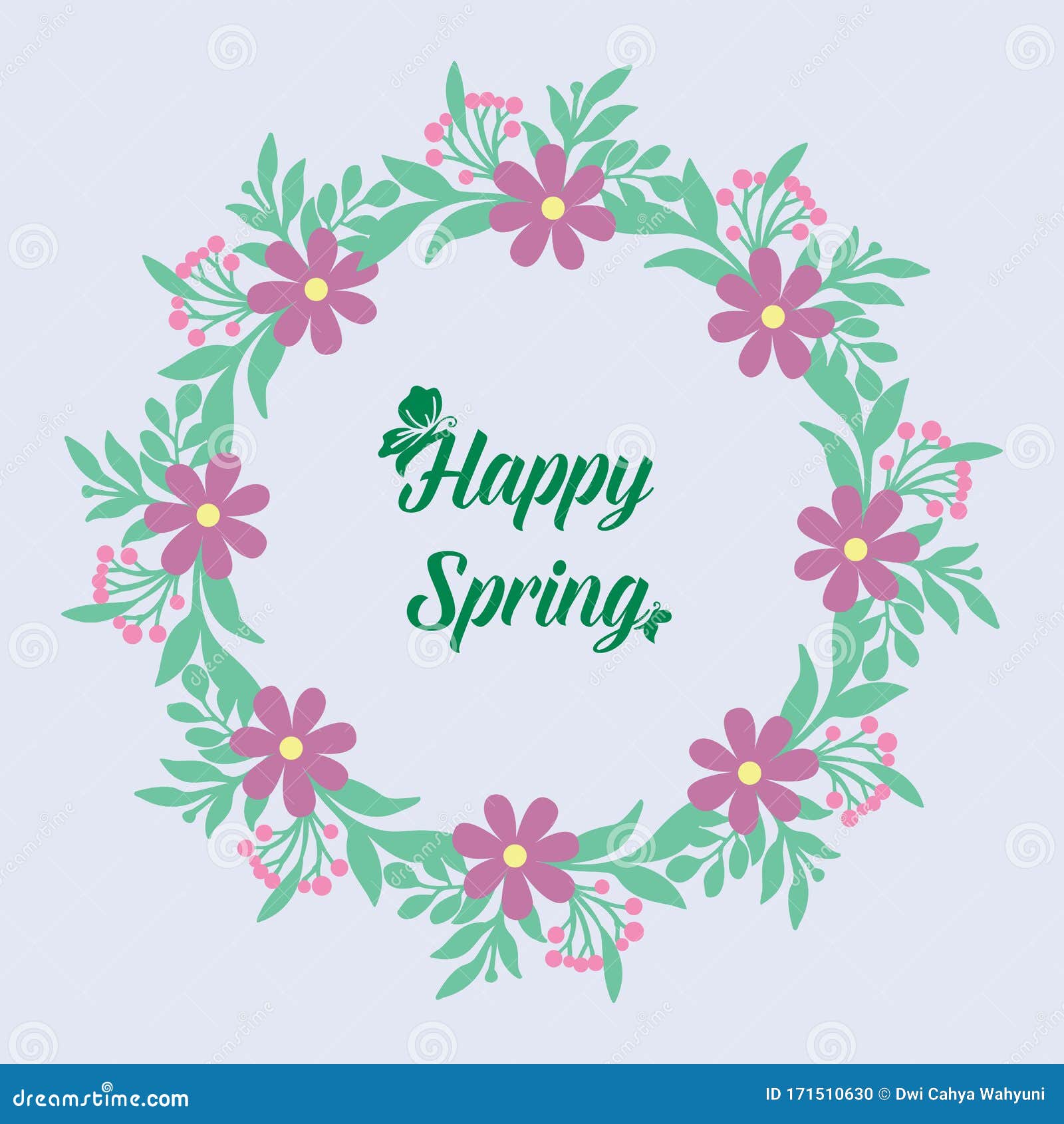 Modern Shape of Leaf and Flower Frame, for Happy Spring Wallpaper ...