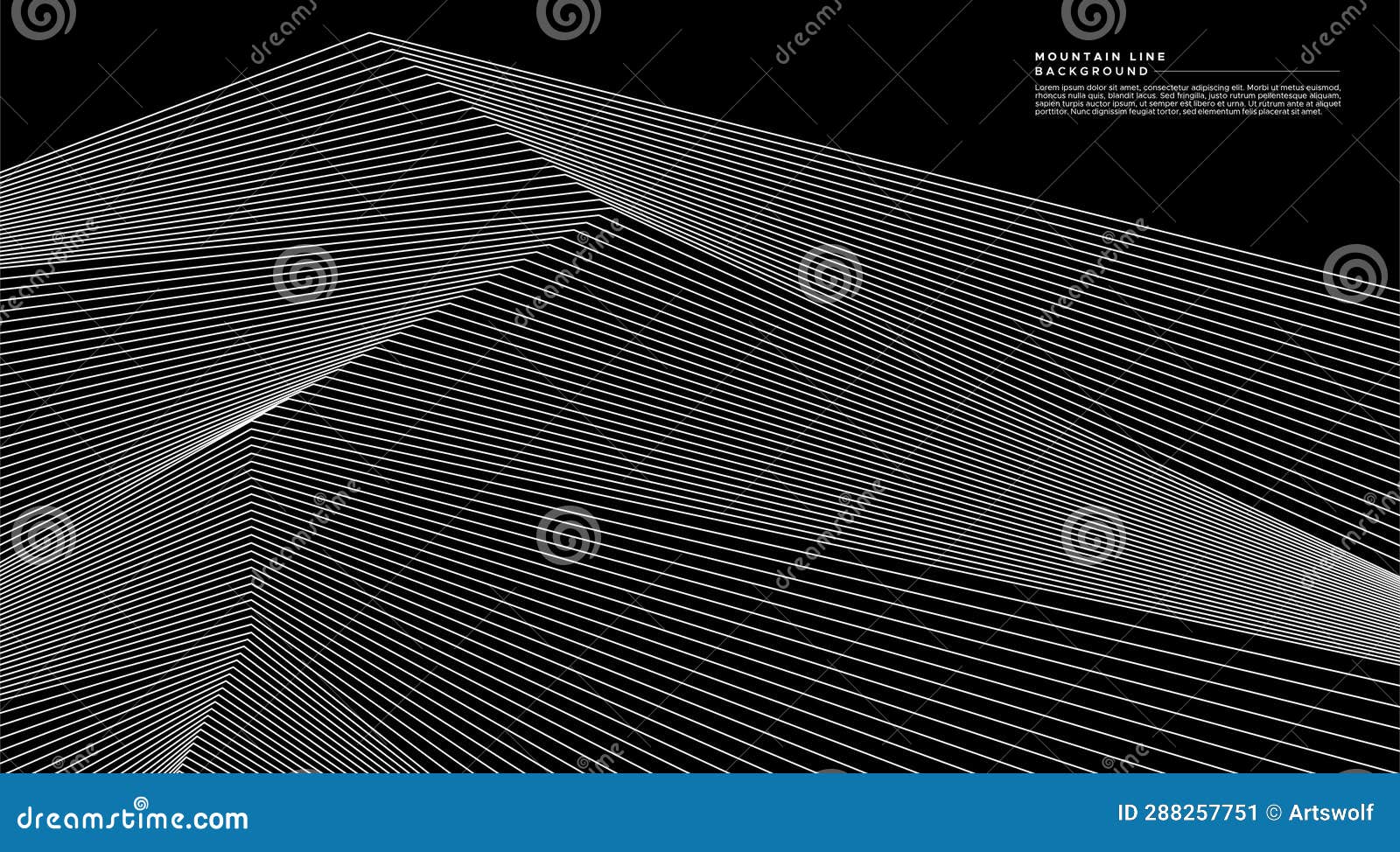 Modern Sharp Line Mountain Background Design. Minimal Blend Line Peak ...