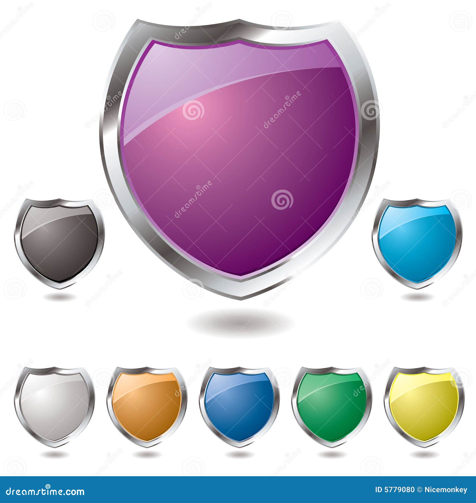 Modern shield stock vector. Illustration of emblem, insignia - 5779080