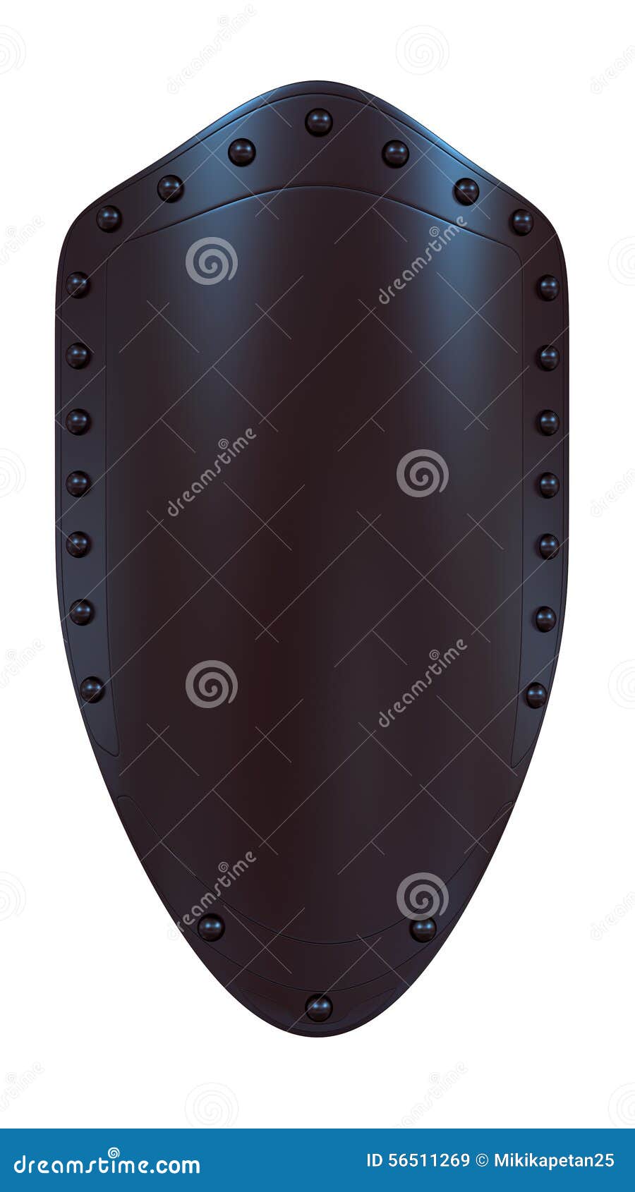 Modern Shield 3D Model High Resolution 3 D Render Stock Illustration ...