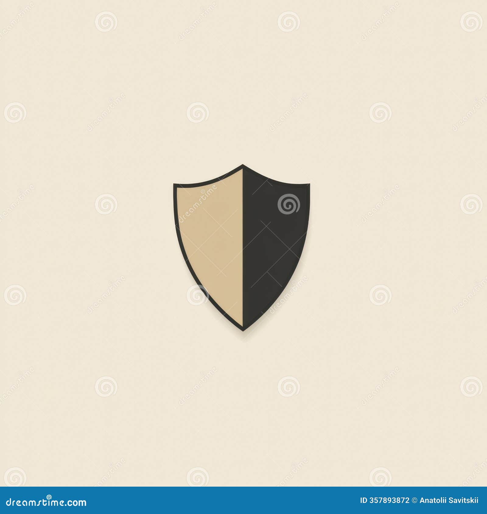 Modern Shield Design Featuring Contrasting Colors Suitable for Branding ...