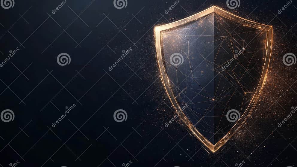 A Modern Shield Design with Glowing Elements, Symbolizing Protection ...