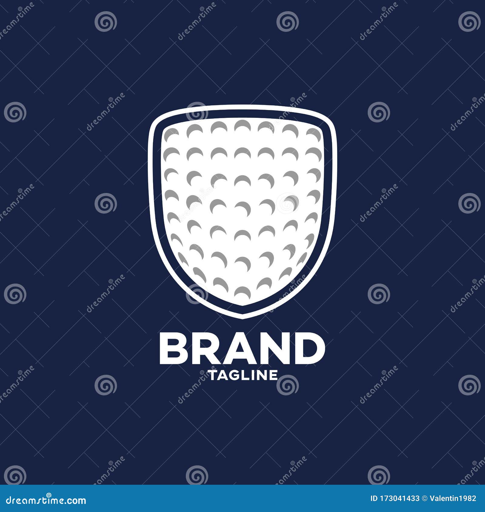 Modern Shield and Golf Game Logo. Stock Vector - Illustration of icon ...