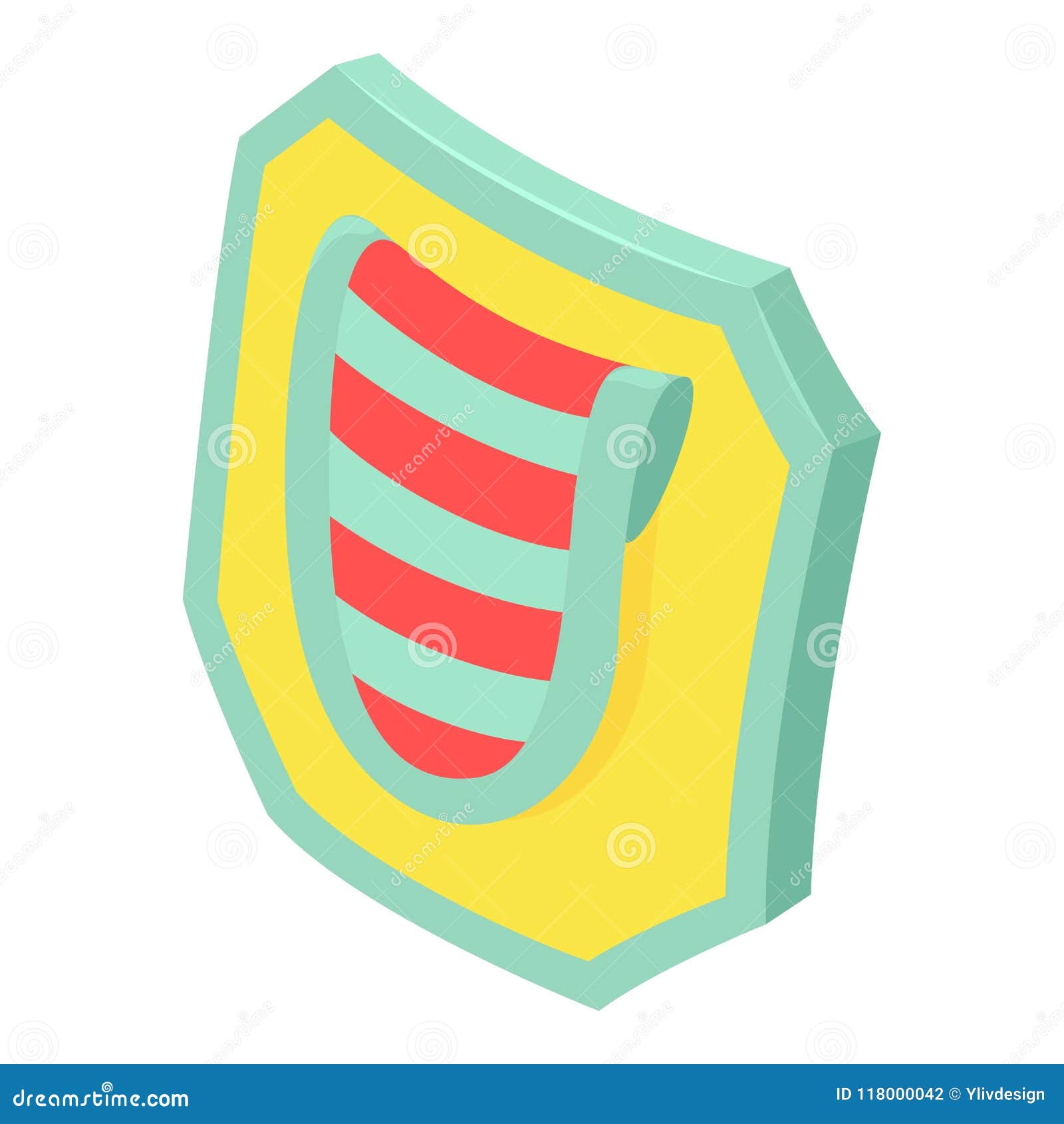 Modern Shield Icon, Isometric Style Stock Vector - Illustration of ...