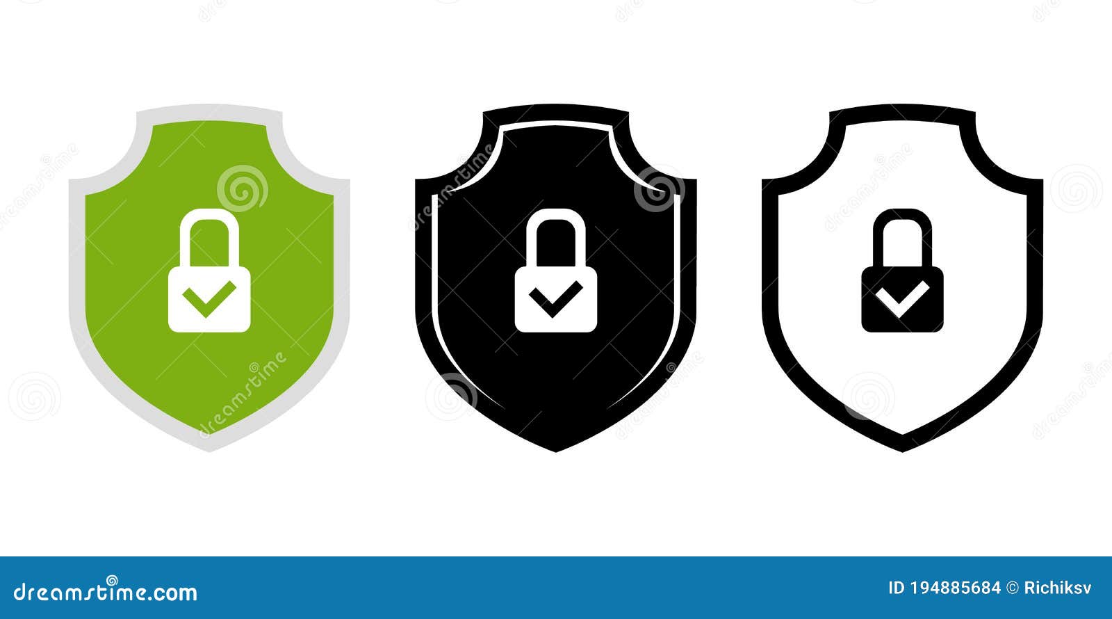 Modern shield icon stock vector. Illustration of icon - 194885684