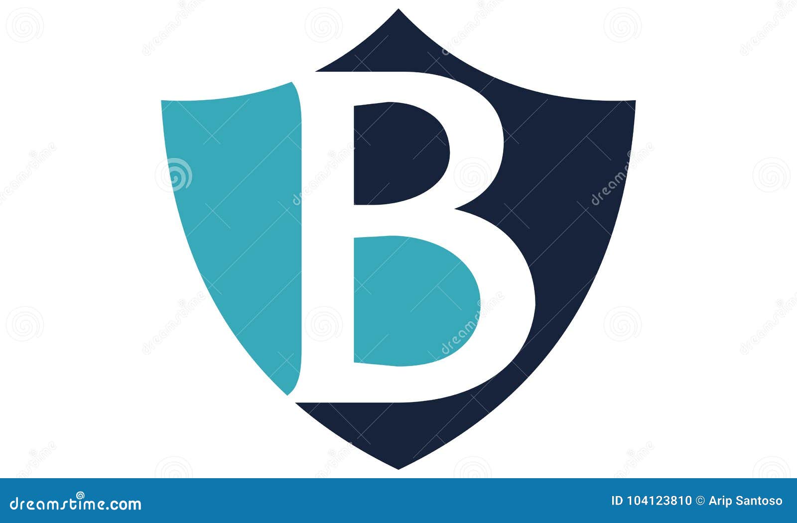 Modern Shield Letter B stock vector. Illustration of digital - 104123810
