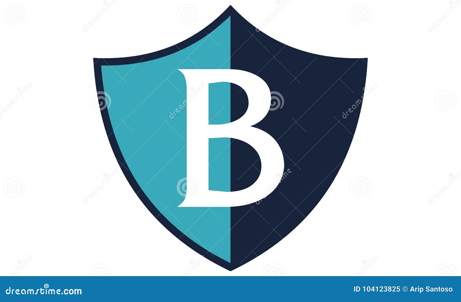 Modern Shield Letter B stock vector. Illustration of initial - 104123825
