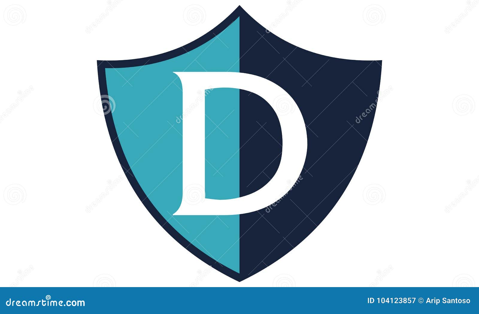 Modern Shield Letter D stock vector. Illustration of abbreviation ...