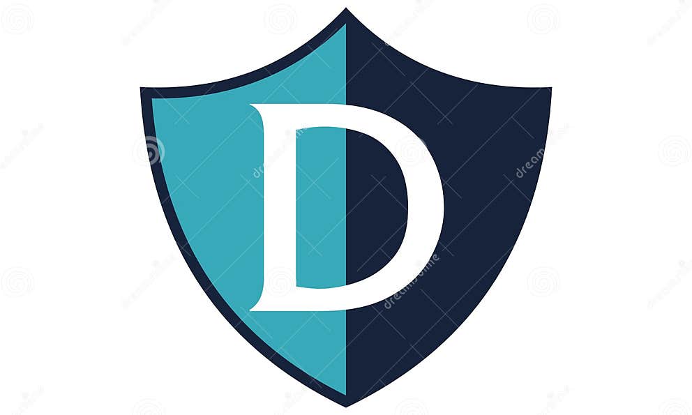 Modern Shield Letter D stock vector. Illustration of abbreviation ...