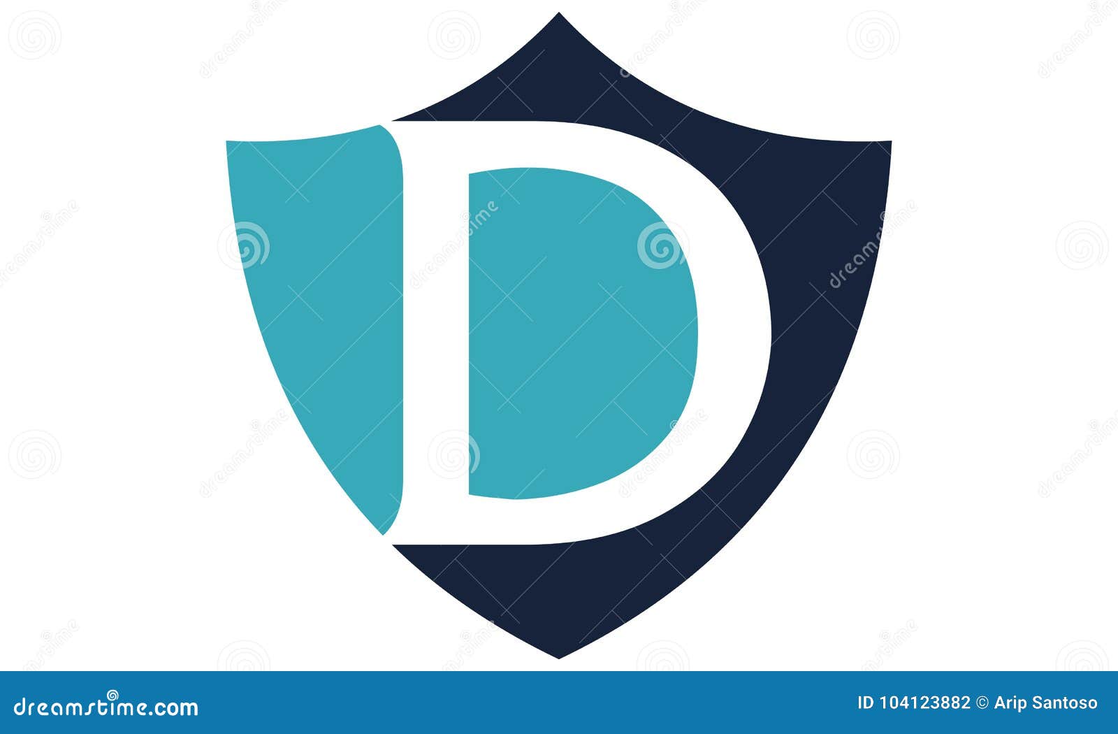 Modern Shield Letter D stock vector. Illustration of branding - 104123882