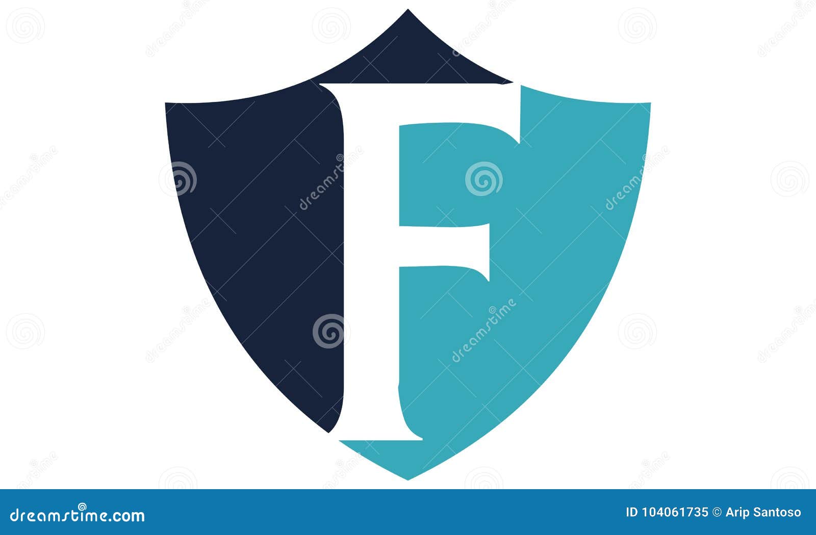 Modern Shield Letter F stock vector. Illustration of alphabet - 104061735