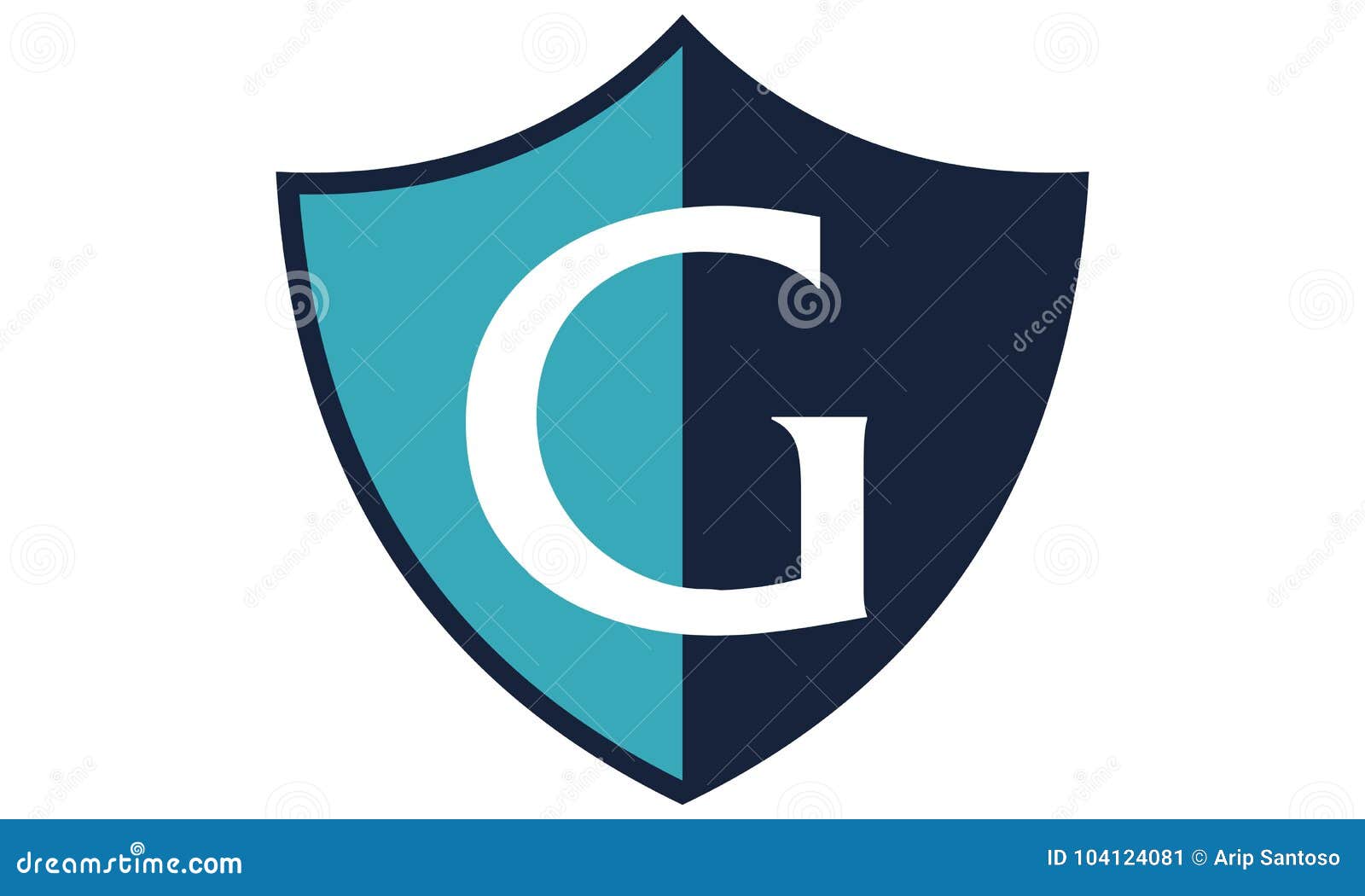 Modern Shield Letter G stock vector. Illustration of initial - 104124081