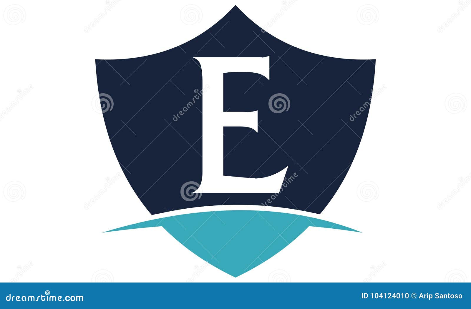 Modern Shield Letter stock vector. Illustration of capital - 104124010