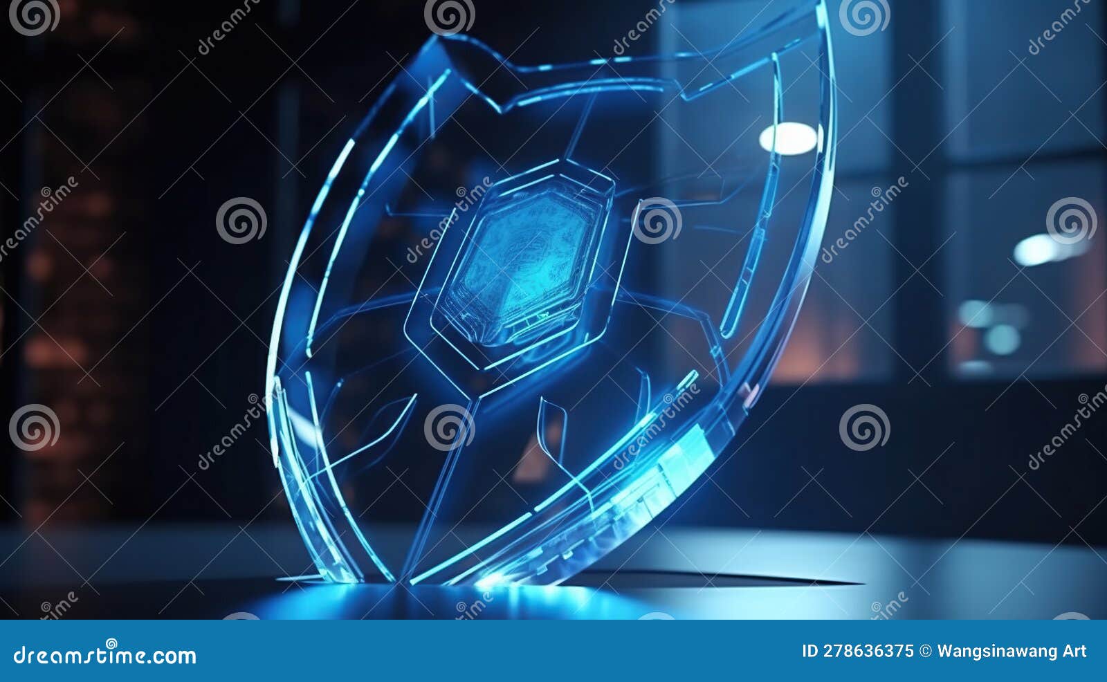 Modern Shield Protection Concept Futuristic , Ai Generated Image Stock ...