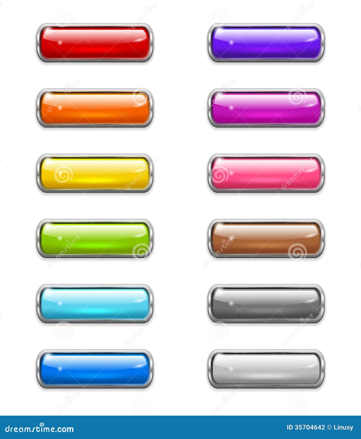 Modern shiny buttons stock vector. Illustration of button - 35704642