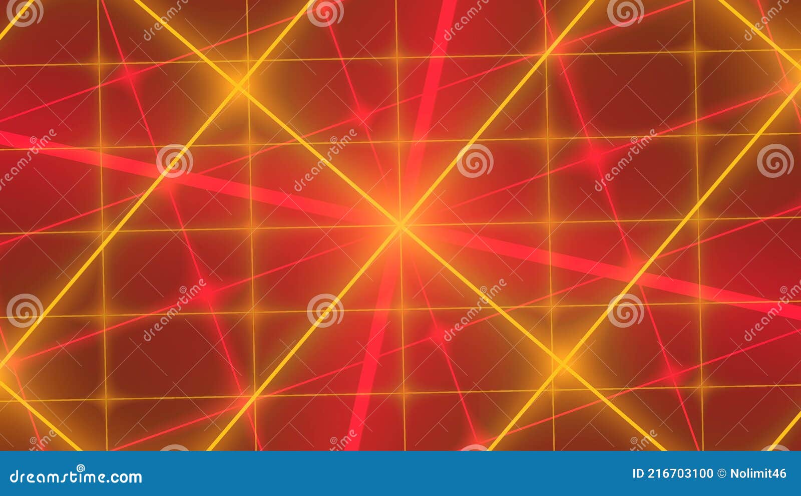 Modern Shiny Grid with Neon Bright Lines, Abstract Computer Generated ...