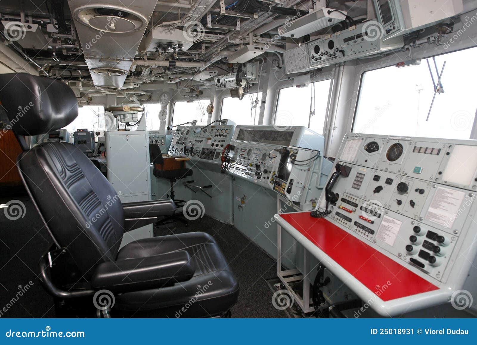 Modern ship bridge stock image. Image of control, nautical - 25018931
