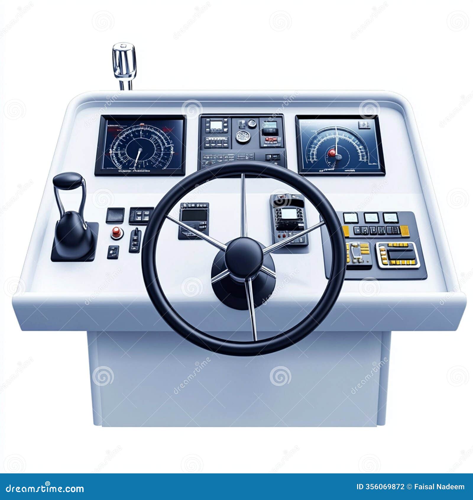 Modern Ship Control Panel Helm Navigation System Digital Interface ...