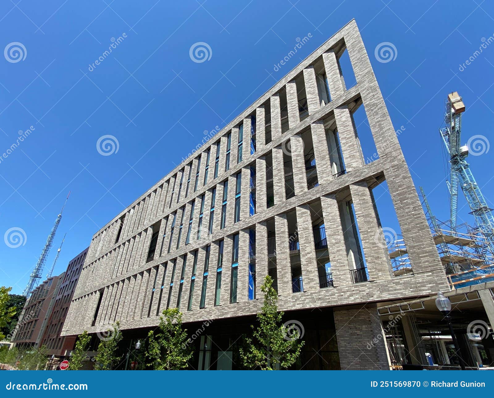 Modern Ship Like Building and Blue Sky Stock Photo - Image of blue ...