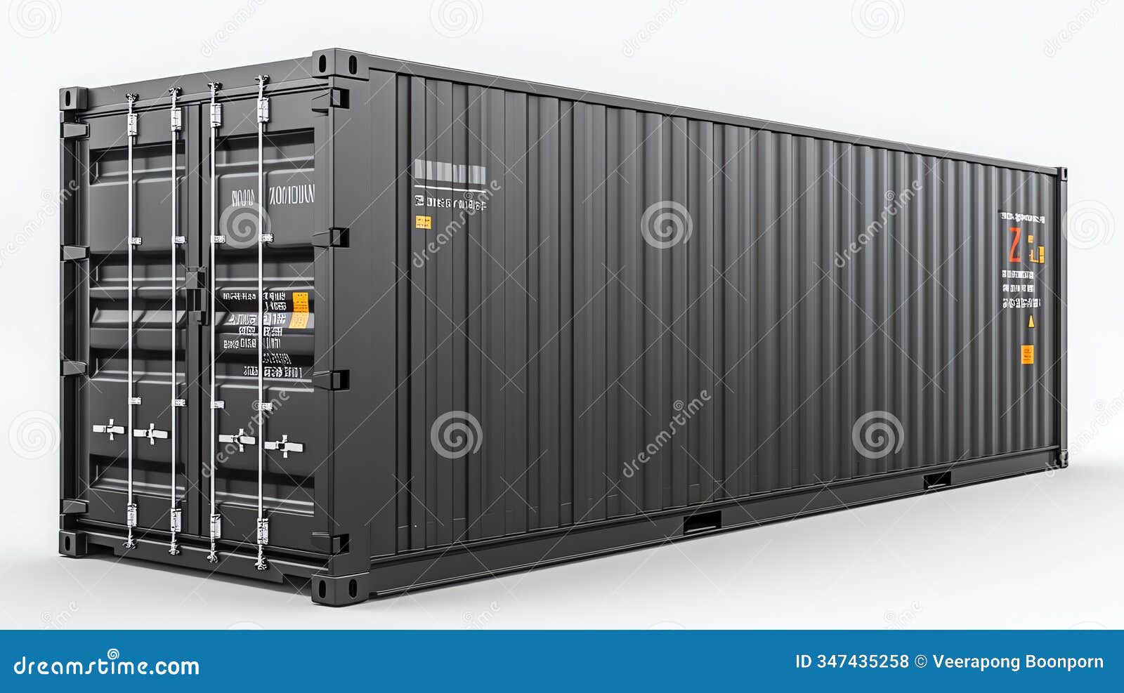 Modern Shipping Container for Storage and Transportation of Goods Stock ...