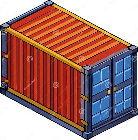 Modern Shipping Container Vector for Creative Designs Stock Vector ...