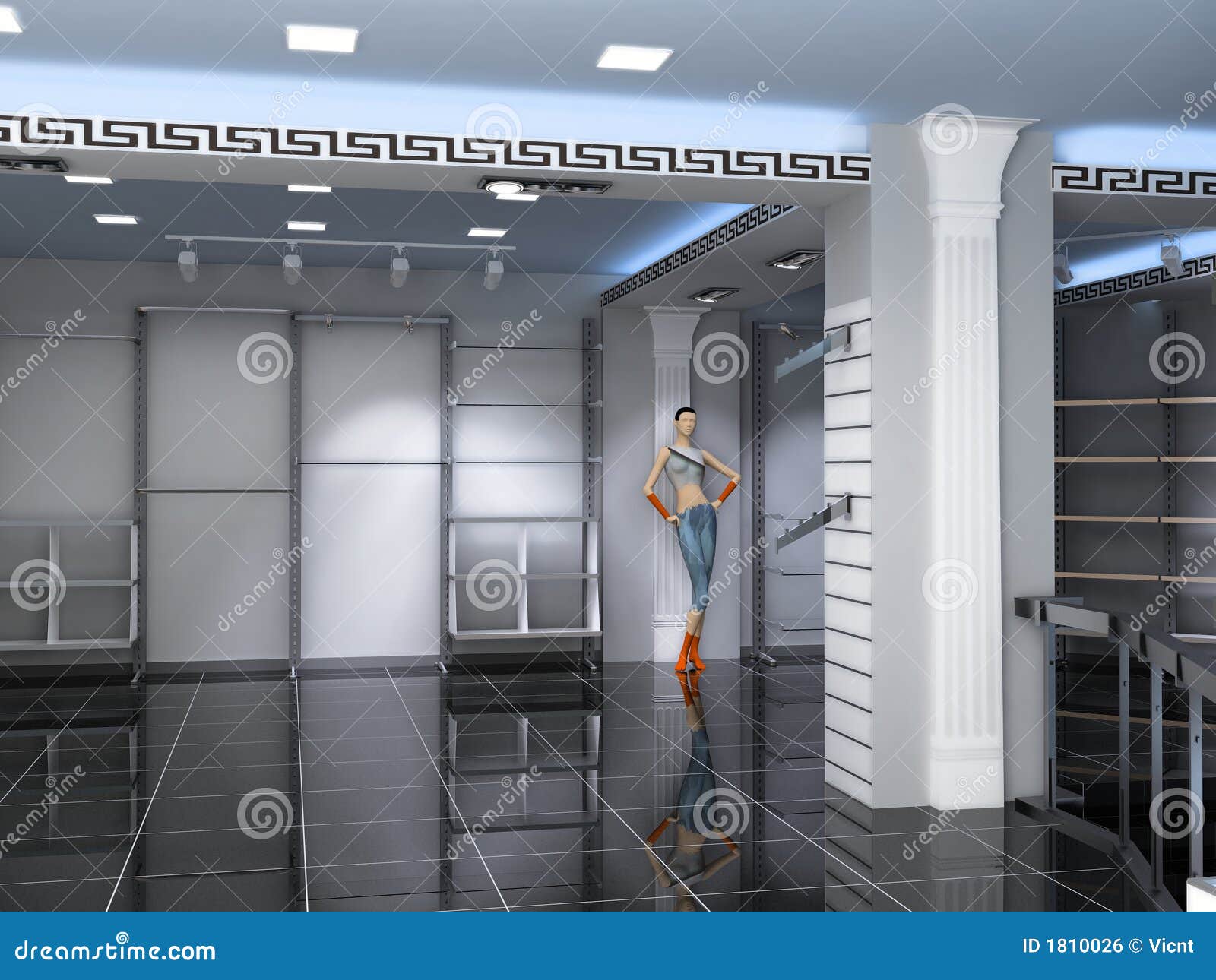 Modern Shop Interior stock photo. Image of design, architecture - 1810026