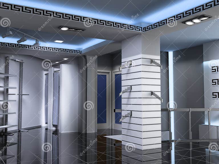 Modern Shop Interior stock image. Image of stylish, simple - 1810031