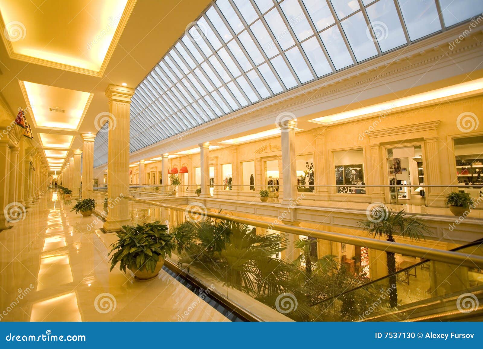 Modern shopping center stock photo. Image of business - 7537130