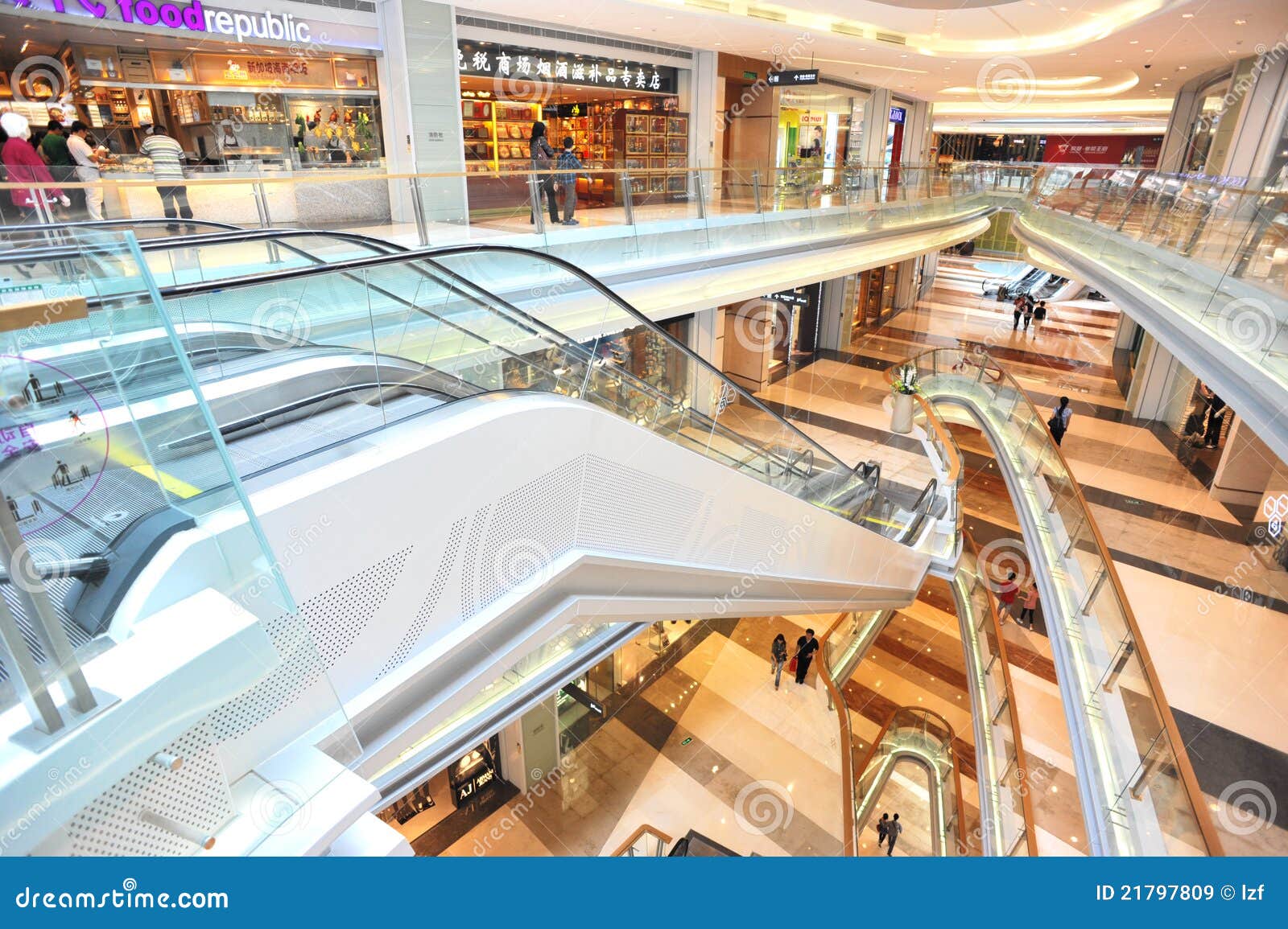 Modern shopping mall editorial stock image. Image of lights - 21797809