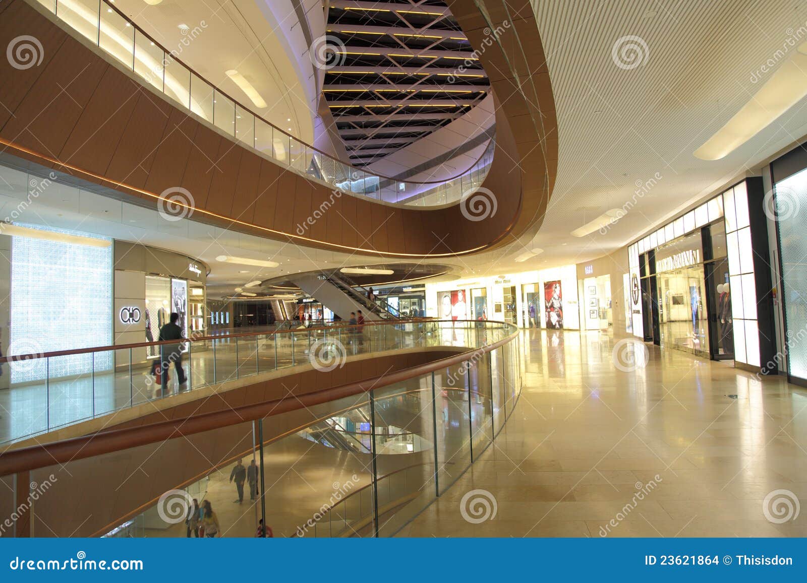 Modern shopping mall editorial stock image. Image of glass - 23621864