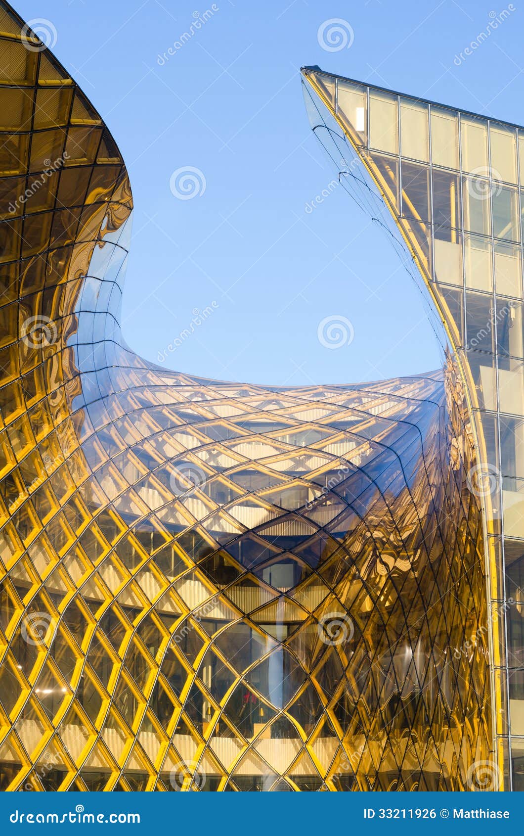 Yellow glass building stock photo. Image of business - 33211926