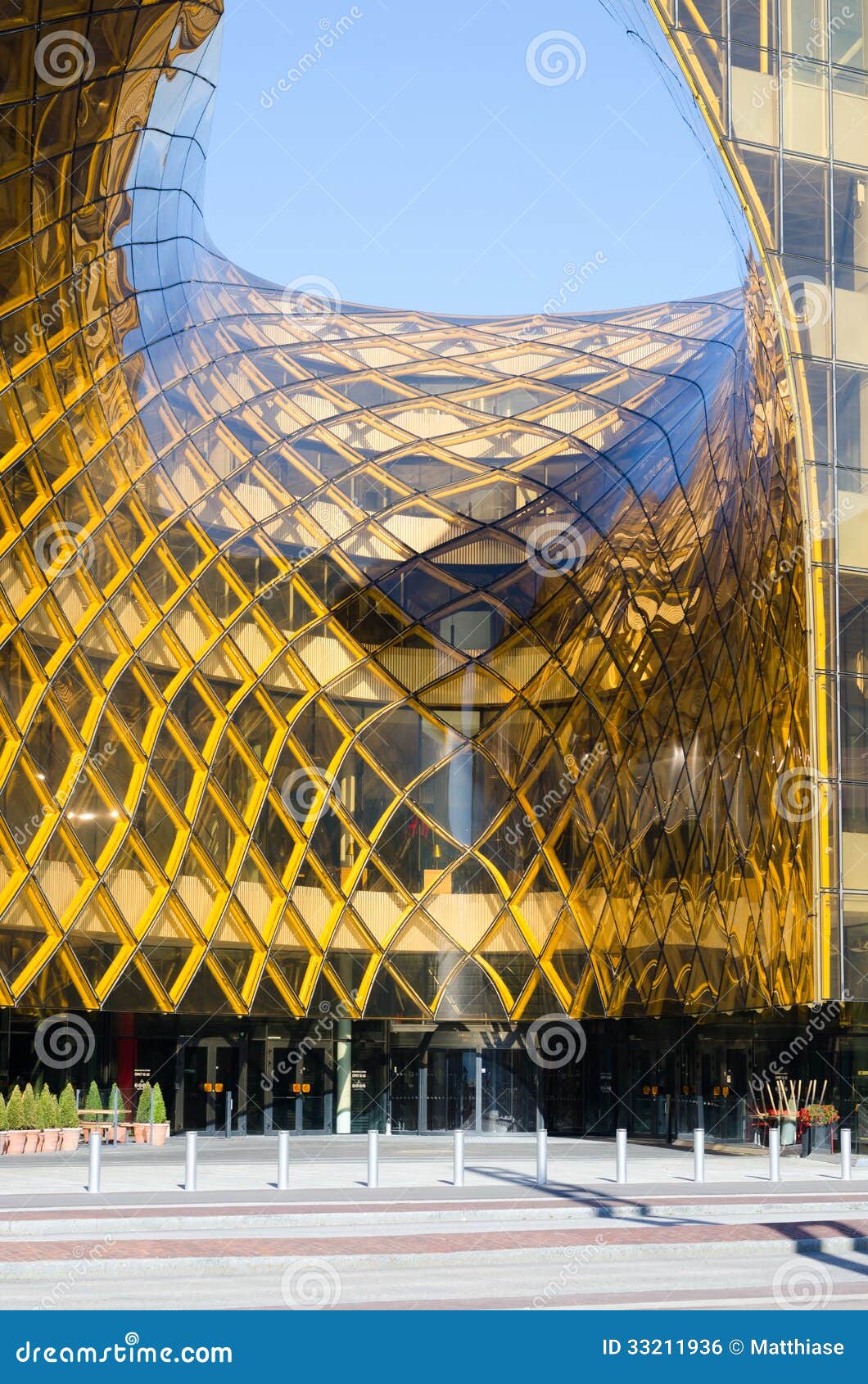 Yellow glass building stock photo. Image of business - 33211936
