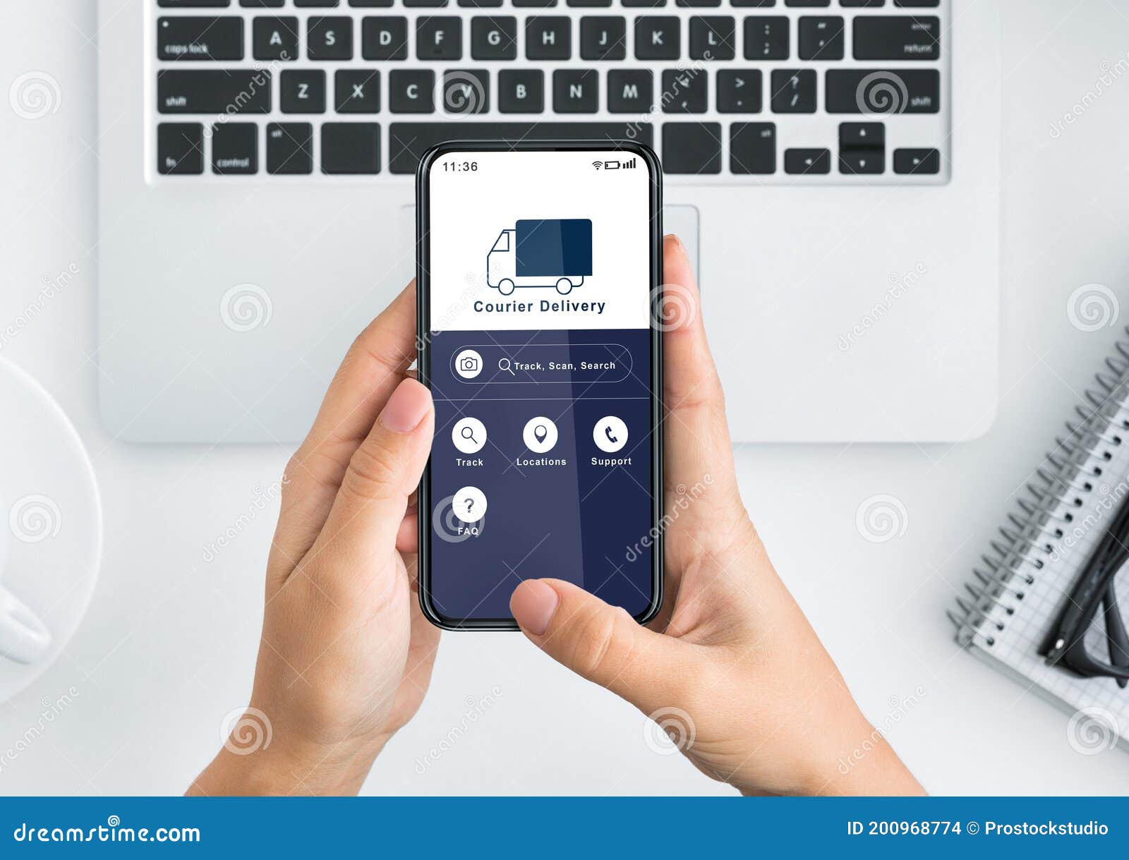 Modern Shopping and Mobile Application for Tracking Delivery. Customer ...