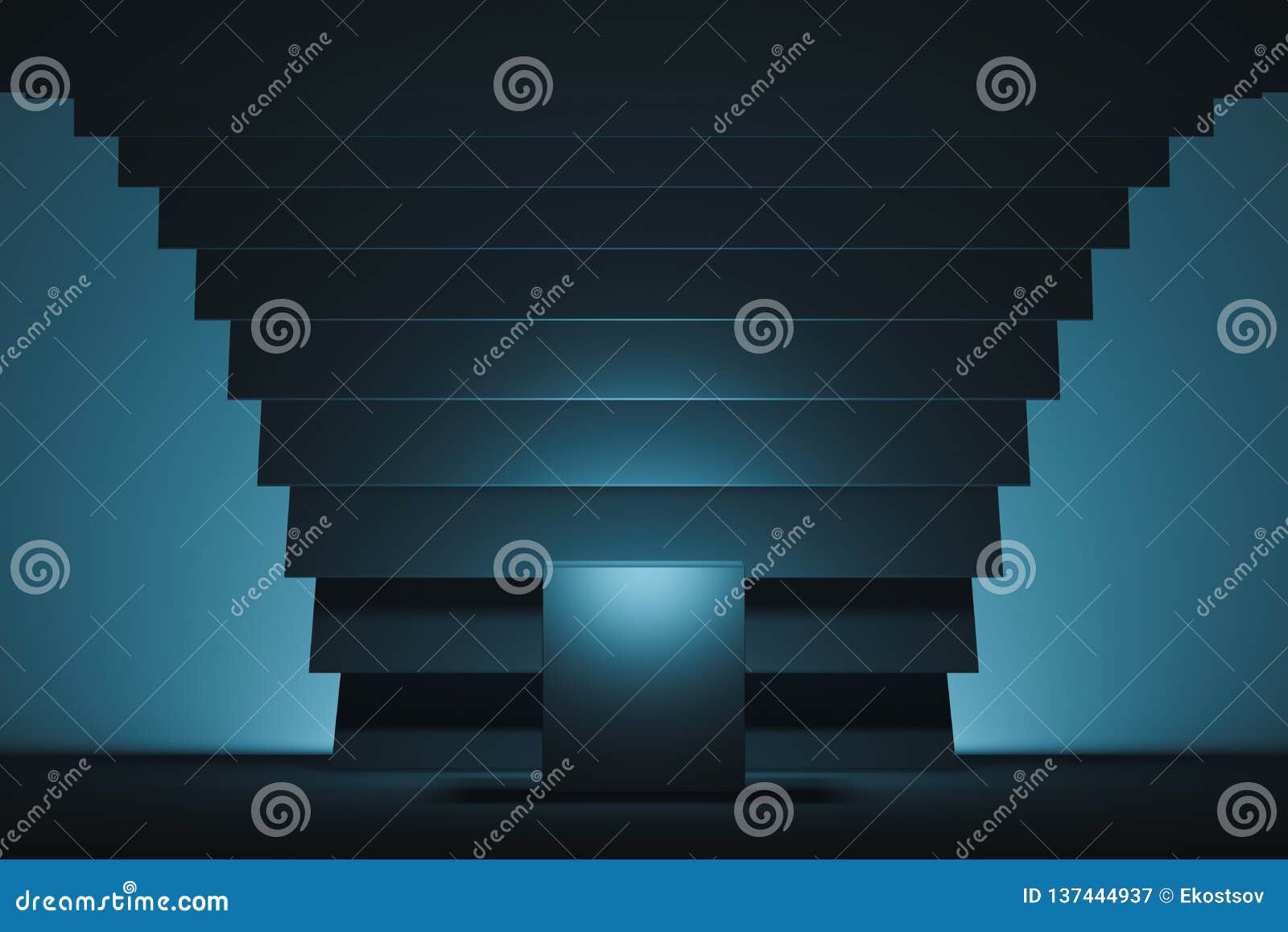 Blue Stairs Logo Vector Illustration | CartoonDealer.com #98788456