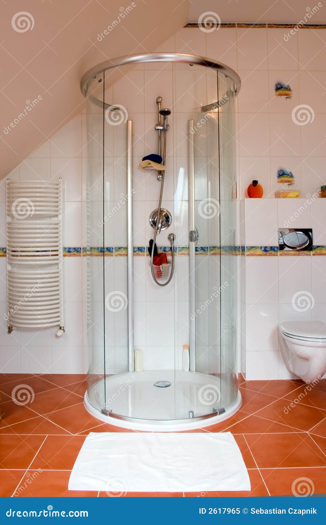 Modern shower cabin stock image. Image of designer, luxury - 2617965
