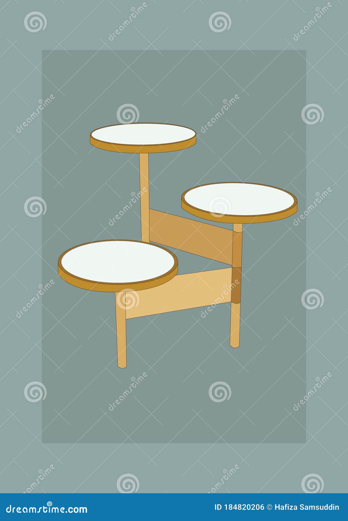 Modern Side Table. Vector Illustration Decorative Background Design ...