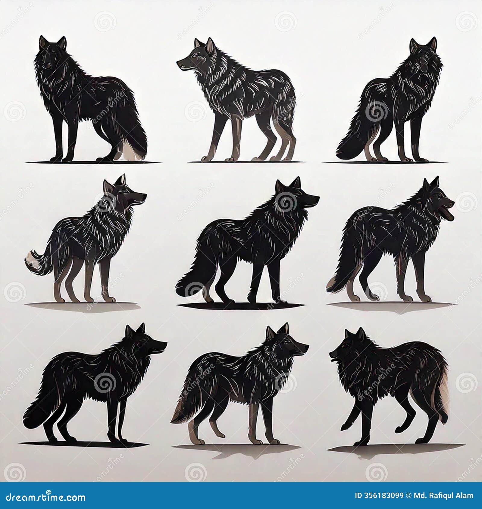 A Bold Wolf Head Vector Silhouette | CartoonDealer.com #353216594