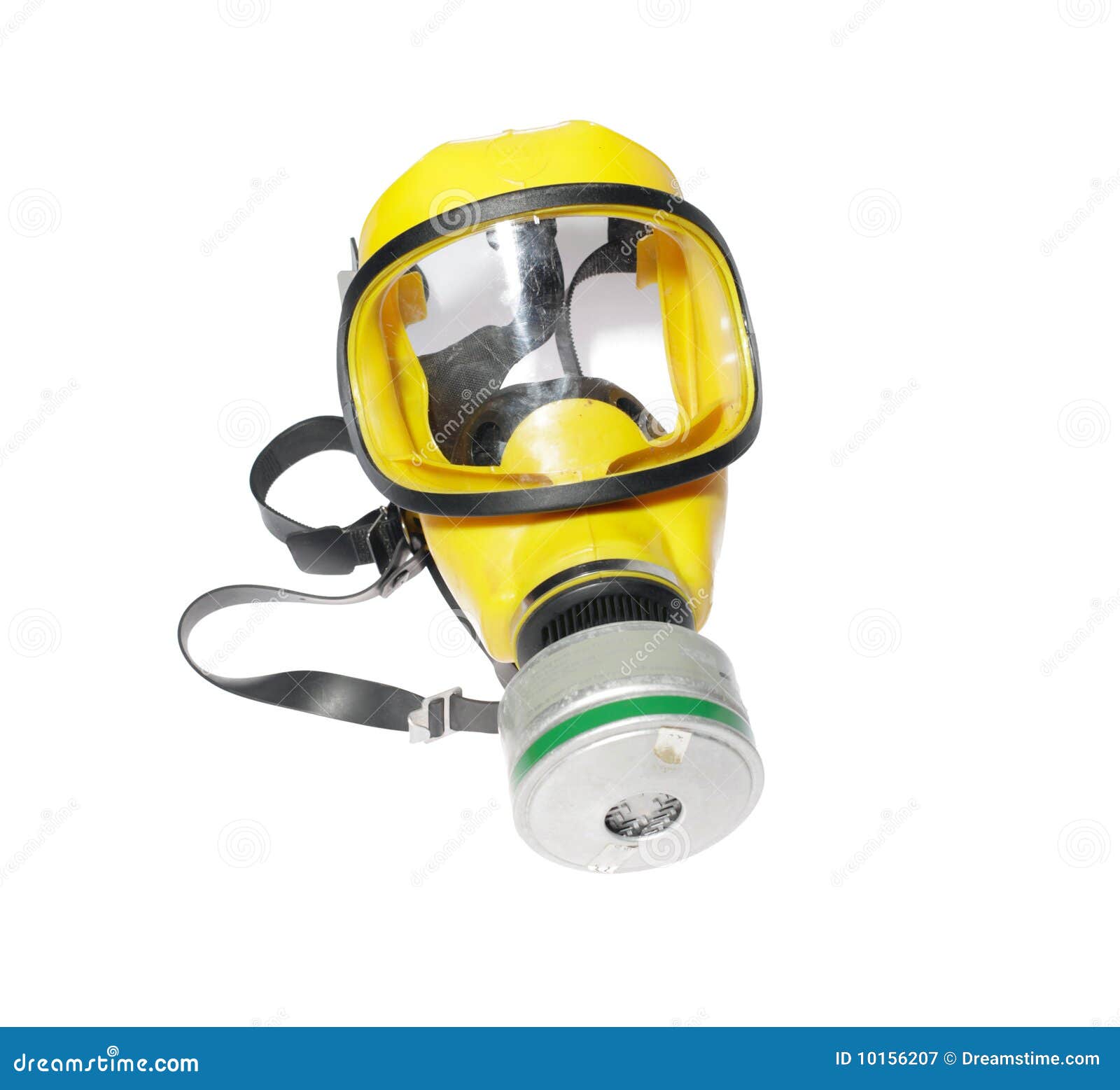 Modern Silicone Rubber Gas Mask on White Stock Image - Image of safety ...