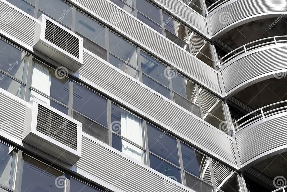 Modern Silver Building stock photo. Image of pattern, building - 4328668