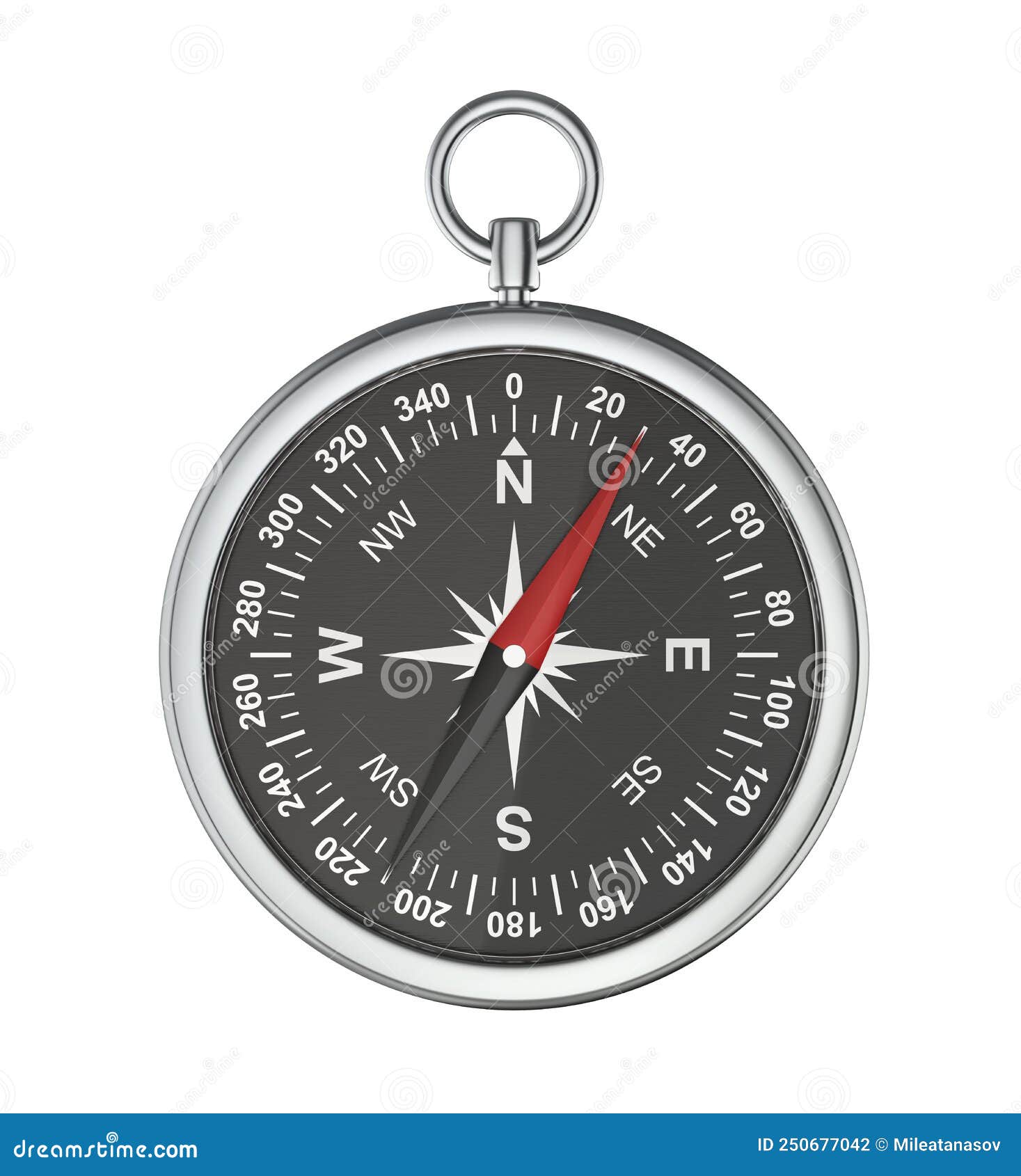 Modern silver compass stock photo. Illustration of magnetic - 250677042