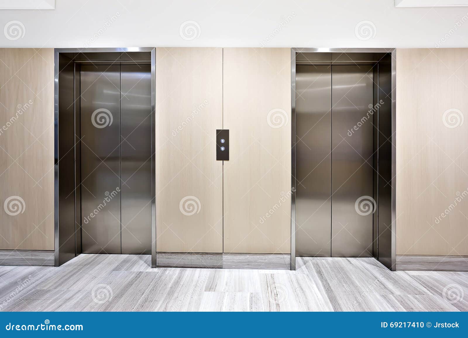 Modern Silver Elevator in a Luxury Building Stock Photo - Image of ...