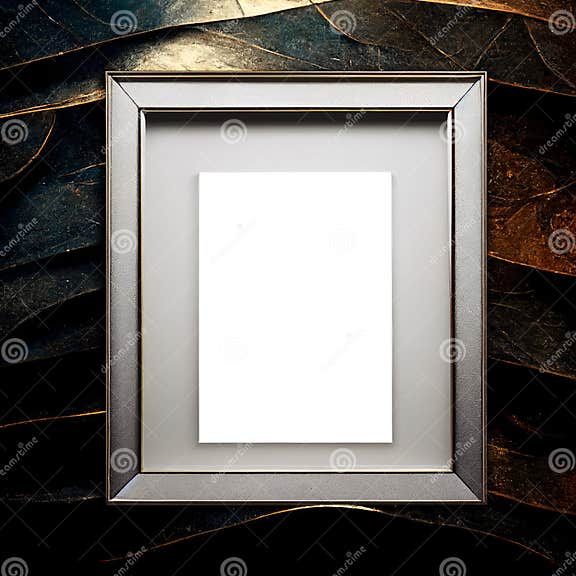 Modern silver frame stock illustration. Illustration of elegance ...
