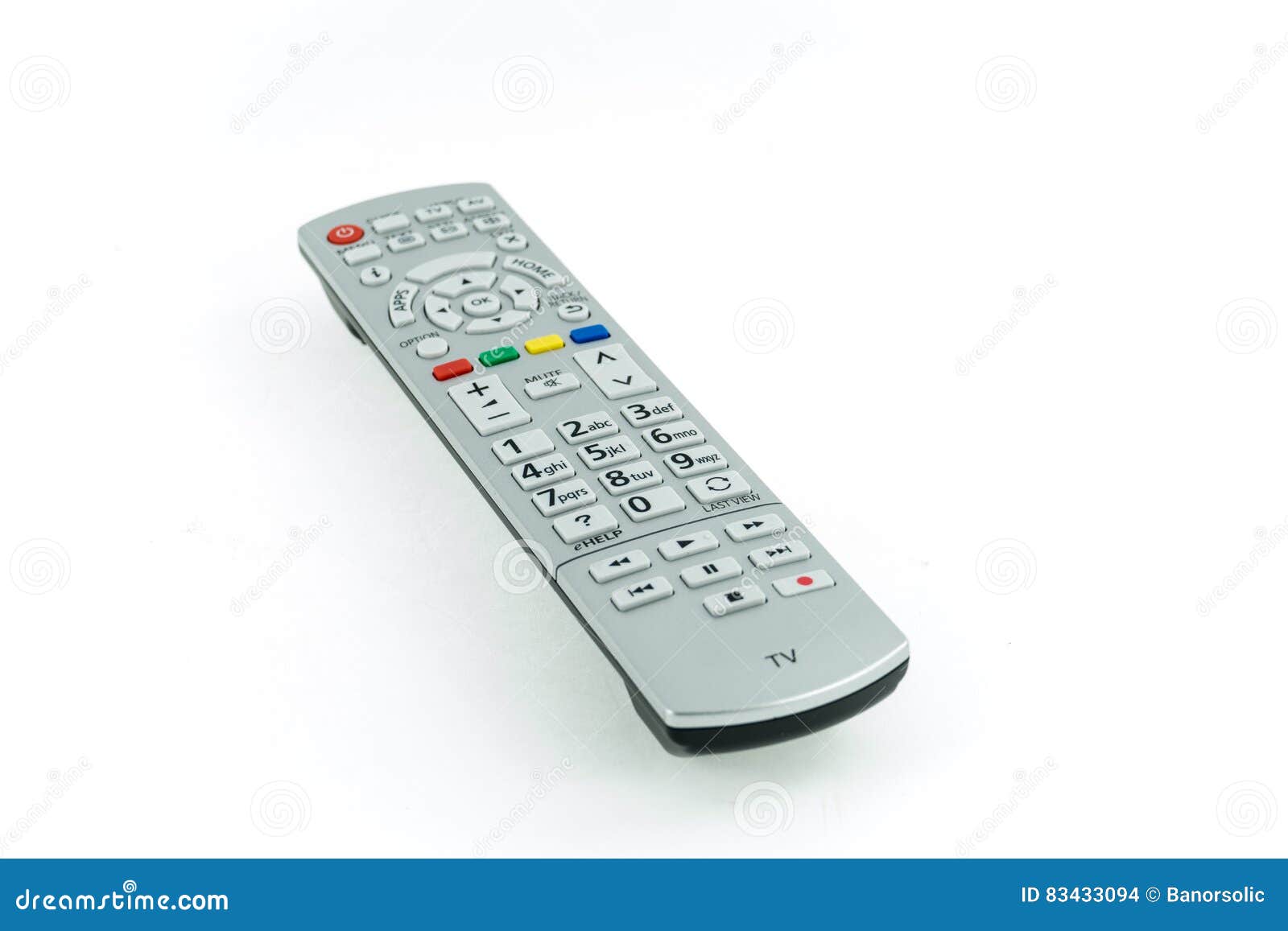 Modern Silver High-end TV Controller Stock Photo - Image of isolated ...