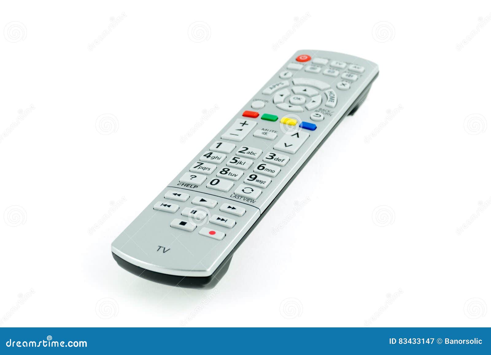 Modern Silver High-end TV Controller Stock Image - Image of single ...