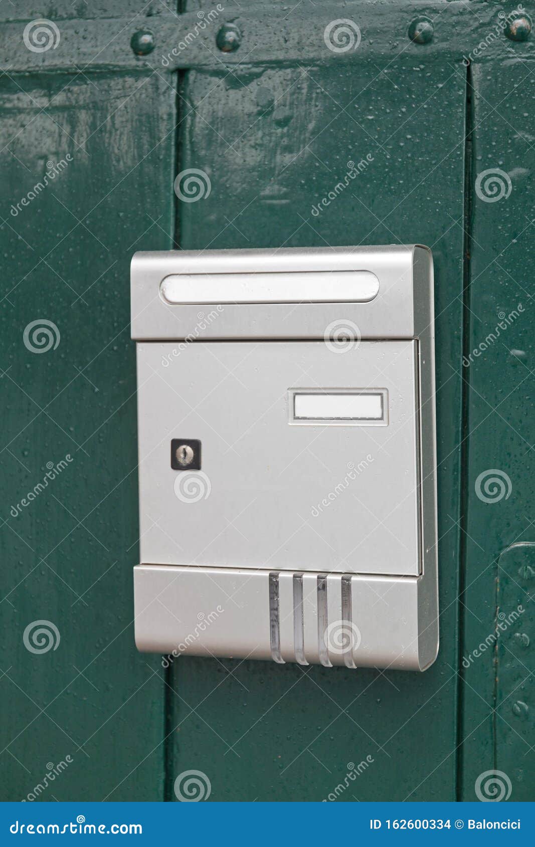 Silver Letter Box stock photo. Image of steel, post - 162600334