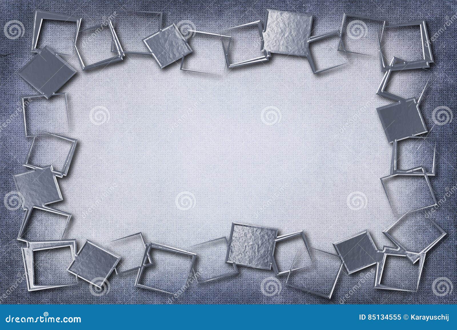 Modern Silver Metallic Frame on Background with Texture Stock ...