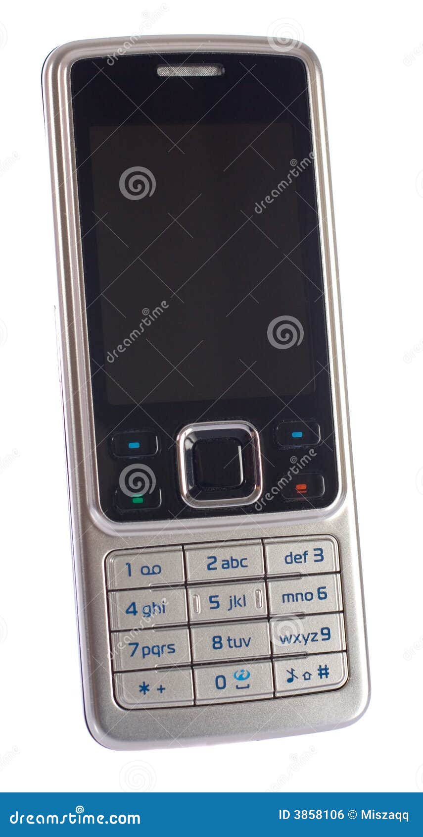 Modern Silver Mobile Phone, Isolated Stock Photo - Image of silver ...